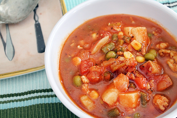 Turkey Burger Soup - Bluebonnet Baker