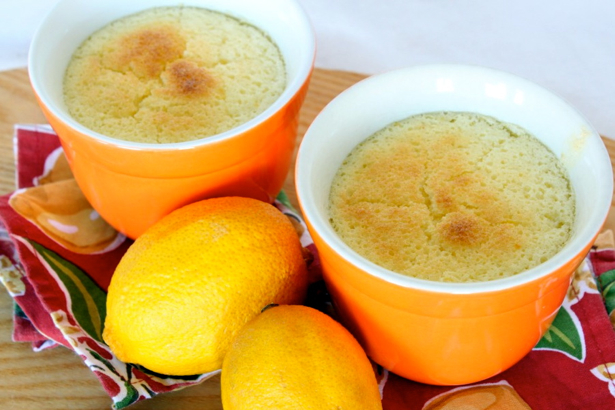 Lemon Soufflé Puddings | Bluebonnets & Brownies